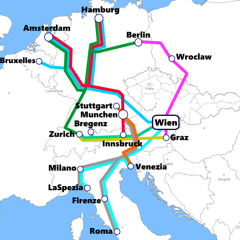 Nightjet ‣ ヨーロッパ鉄道チケットセンター | 座席位置に配慮した列車予約